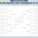 Blank Tournament Bracket, Printable, Fillable PDF, Single Elimination ...