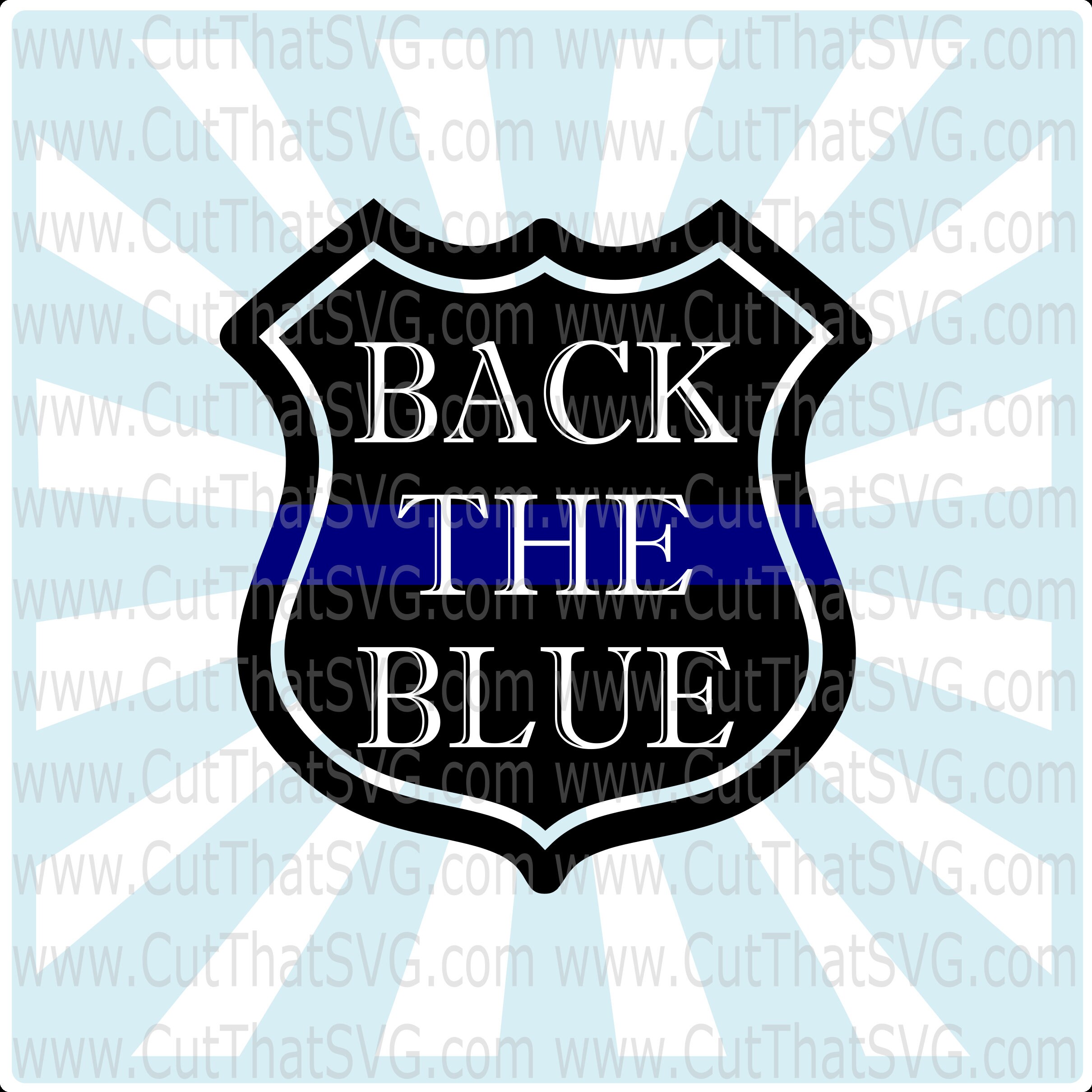 Back the Blue SVG Thin Blue Line SVG Blue Lives Matter - Etsy