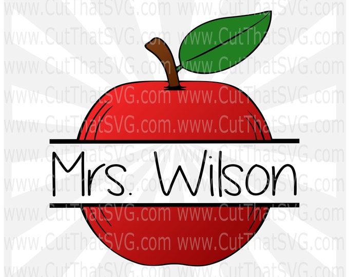Apple Monogram SVG, Teacher SVG, School SVG, Teacher Monogram Svg, Back ...