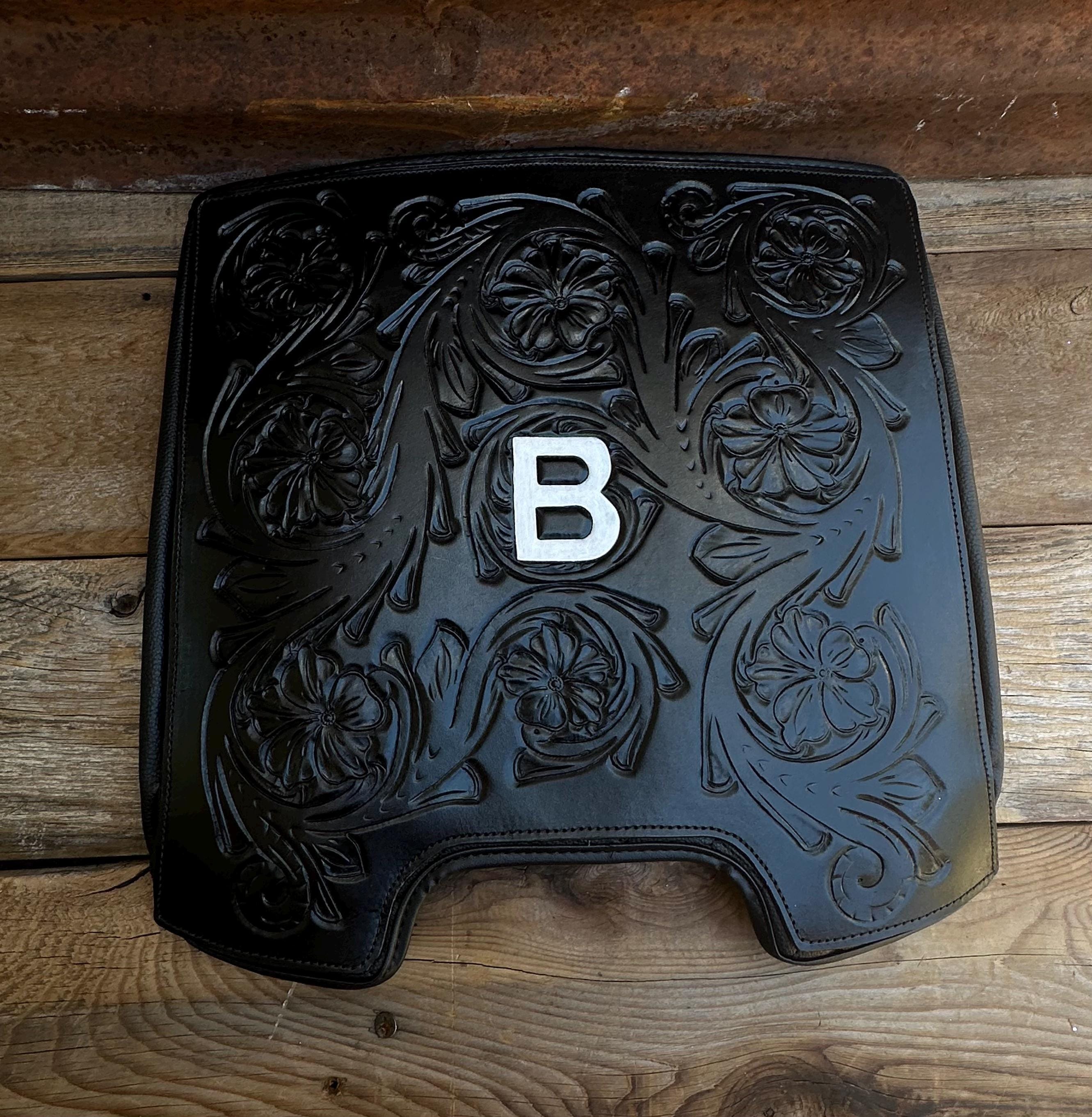 Custom Leather Tooled Center Console Covers - Etsy