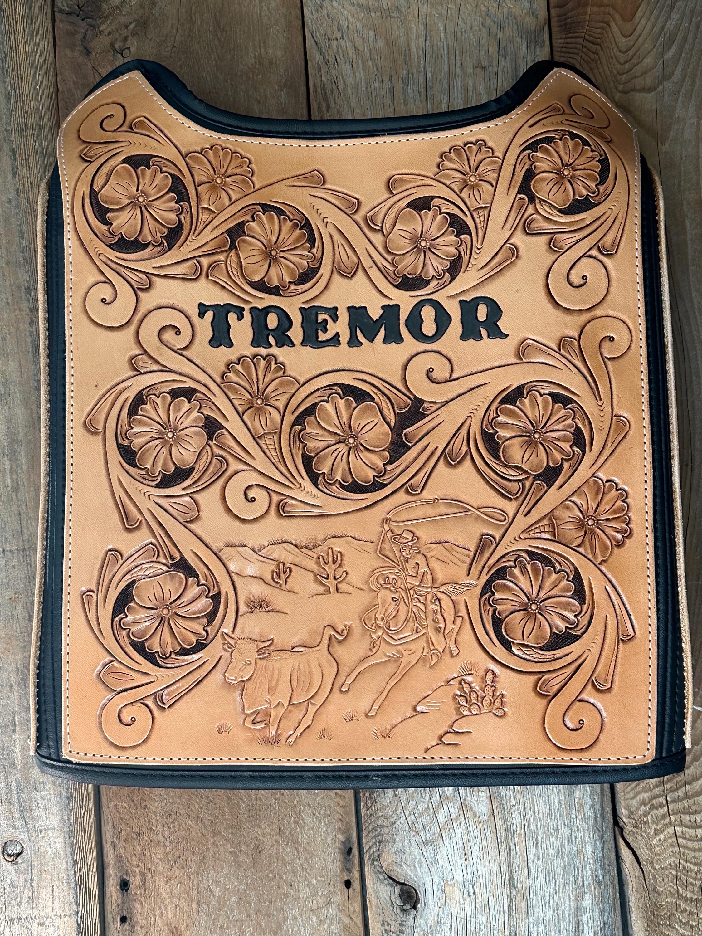 Leather Tooled Center Console Covers - Etsy