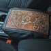 Leather Tooled Center Console Covers - Etsy