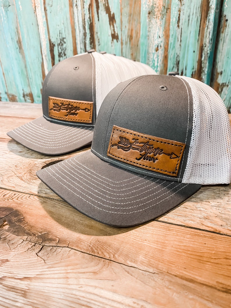 Custom Leather Patch Hats - Etsy