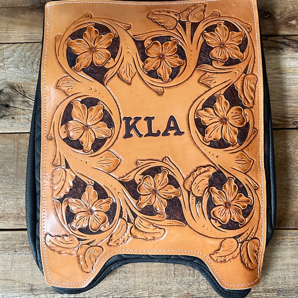 Center Console Tooled Leather - Etsy