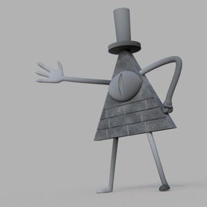 Gravity Falls - Bill Cipher Statue- 3D Model - Etsy
