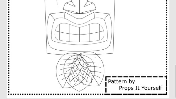 Foam Pattern Aku Aku Mask Crash Bandicoot PDF | Etsy