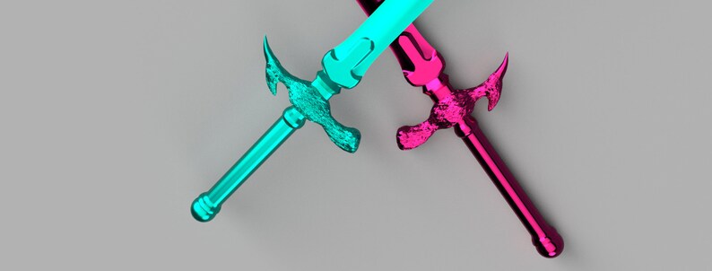 Amphibia Sasha's Swords 3D Models - Etsy