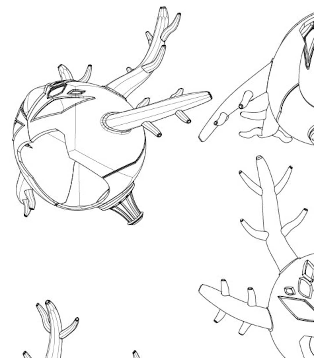 Amphibia - Darcy/the Core's Helmet - Blueprint - Etsy