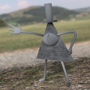 Gravity Falls - Bill Cipher Statue- 3D Model - Etsy