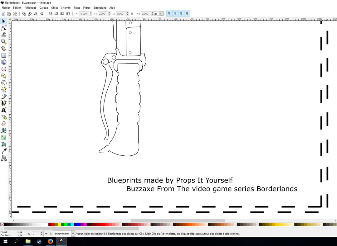 PDF Blueprint Borderlands Buzzaxe - Etsy
