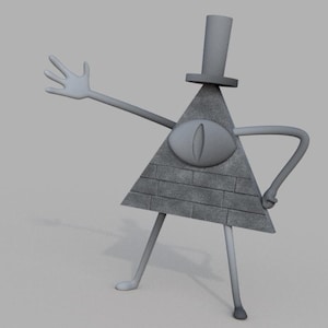 Gravity Falls - Bill Cipher Statue- 3D Model - Etsy Canada