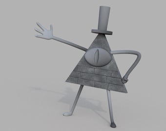 Mini Bill Cipher Statue - Cipher Hunt Statue - Gravity Falls Inspired ...