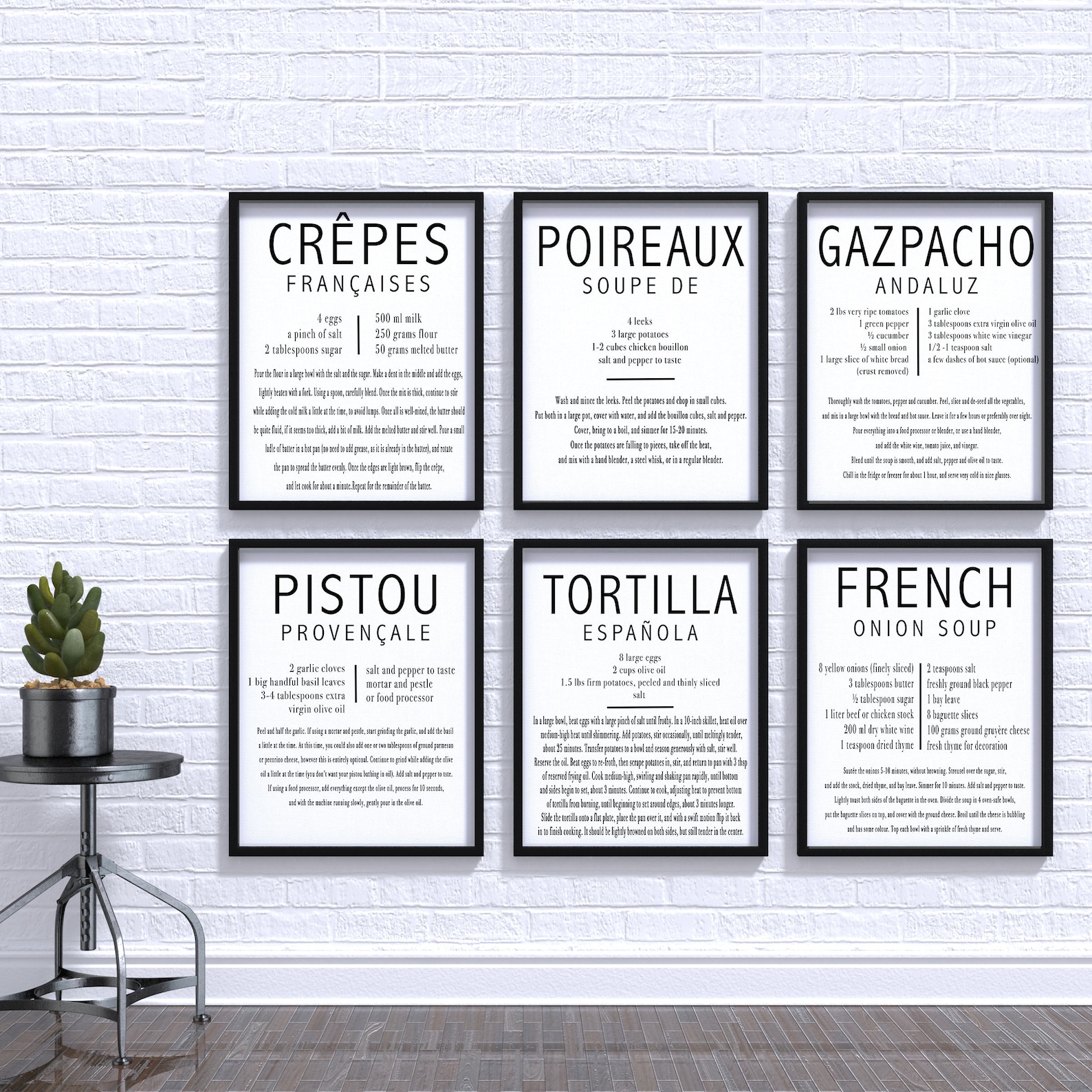 Printable Recipe, Graphic Art, French Crepes, Crepes Recipe, Black and ...