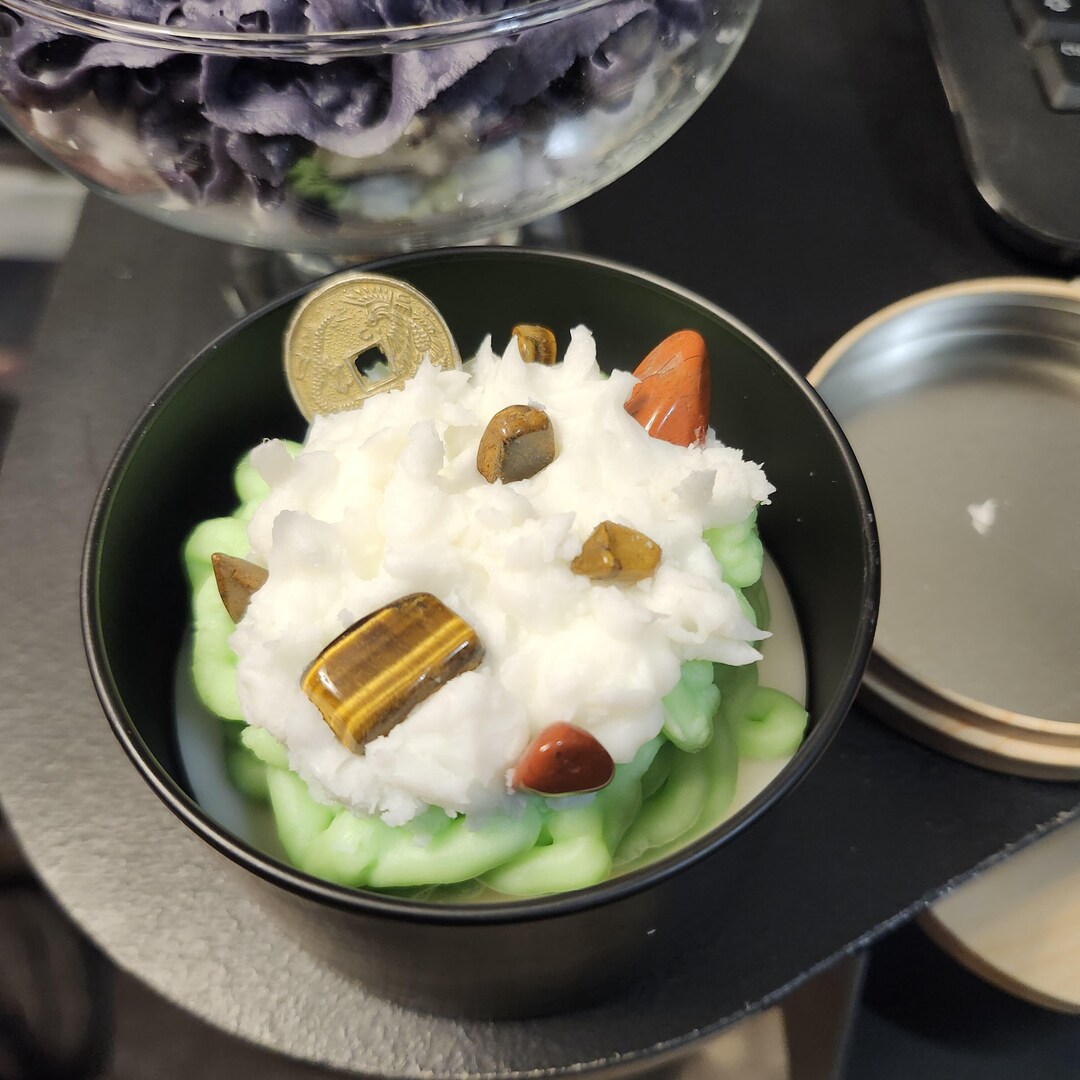 Prosperity Witches Brew Candle, Money Spell Candle, Intention Crystal ...