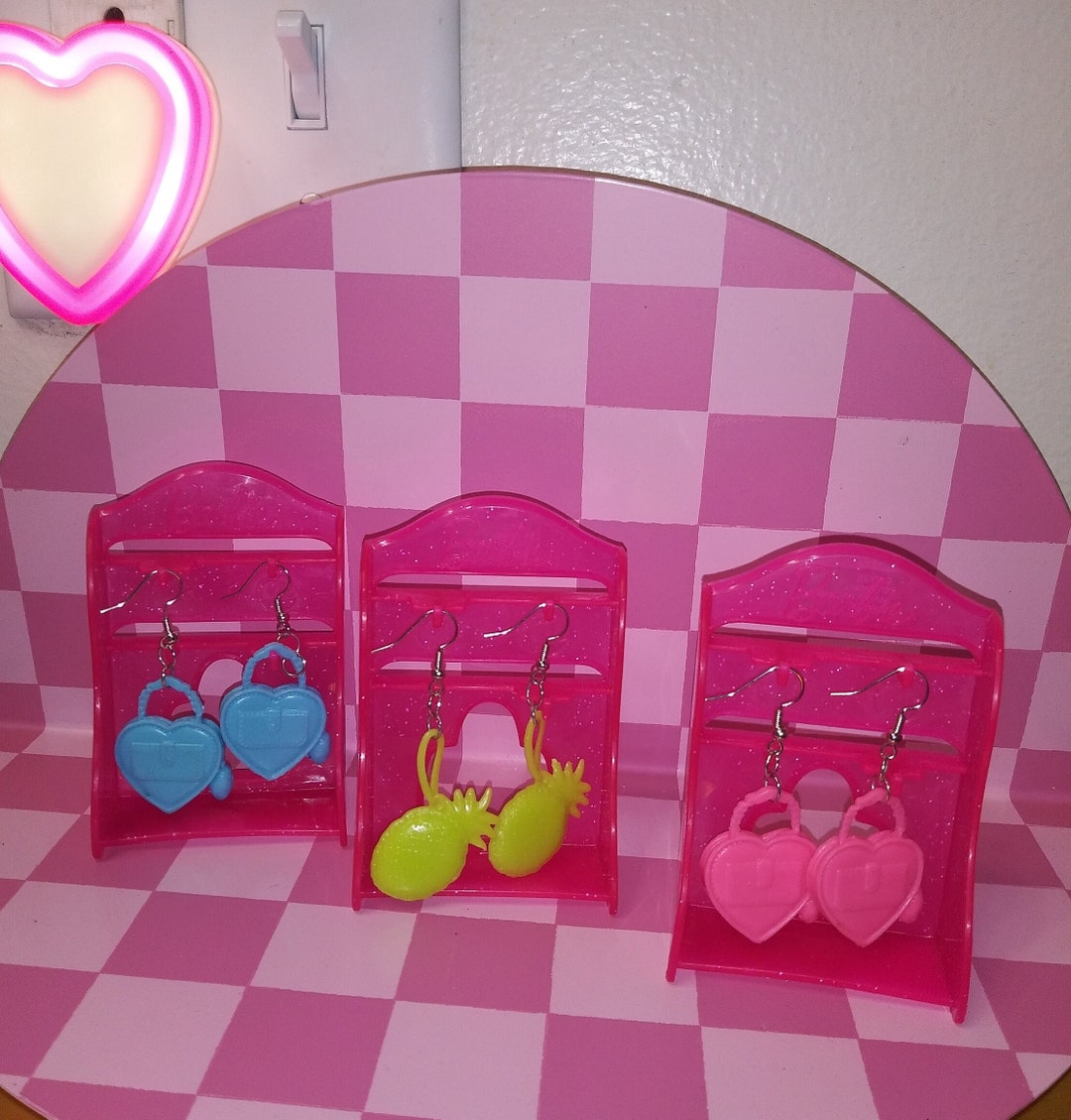 Upcycled Doll Purse Earrings, Barbie Accessory Jewelry, Unique Earrings ...