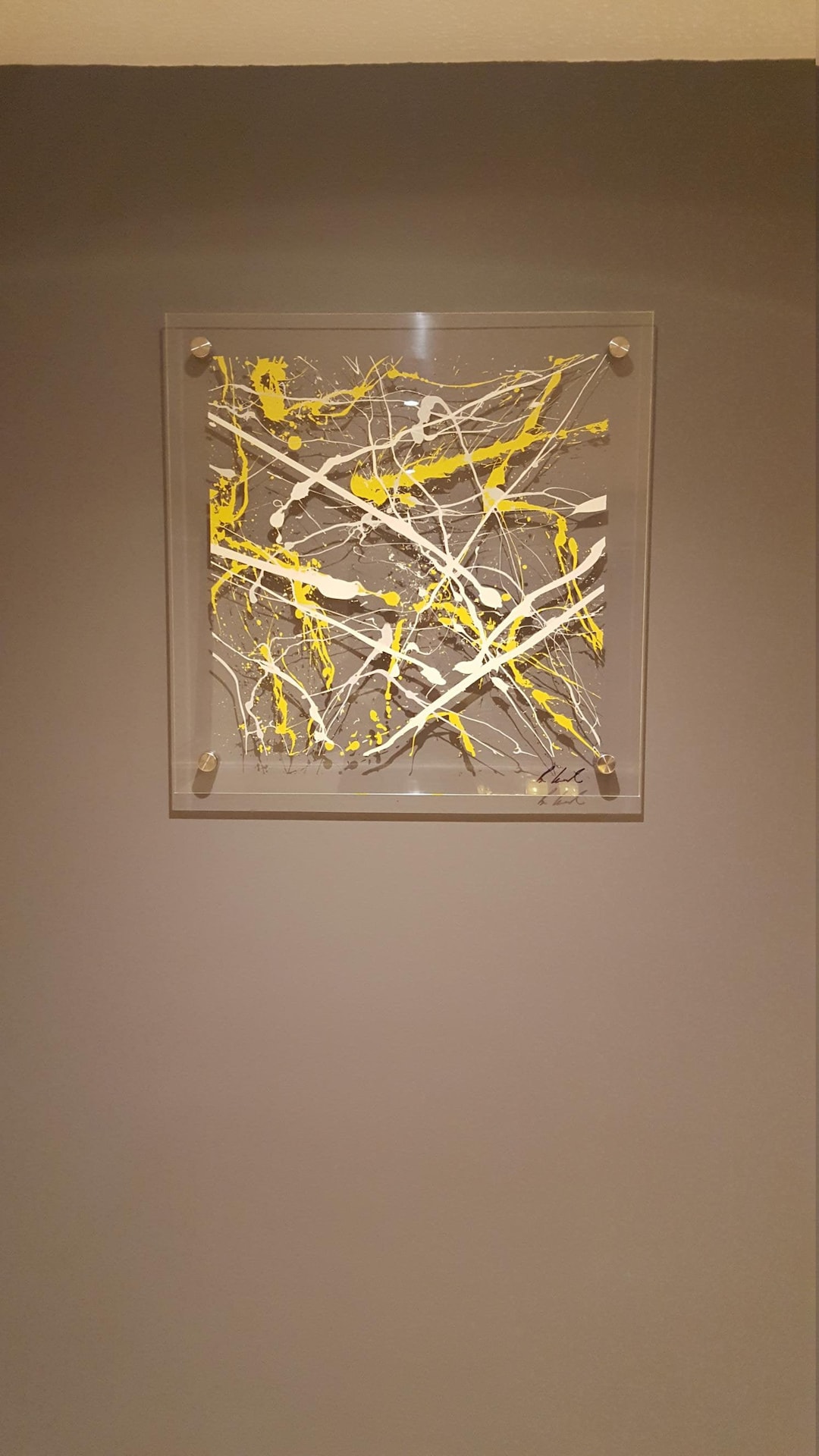 Yellow Acrylic Splash Art - Etsy UK