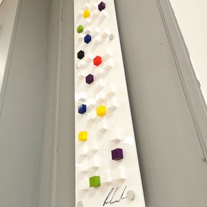 Abstract Multi Coloured Cube Wall Art - Portrait Geometric, Modern ...