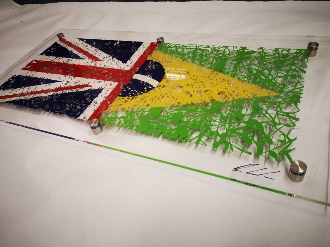 Flag wall art customisable any flag/flags | Etsy