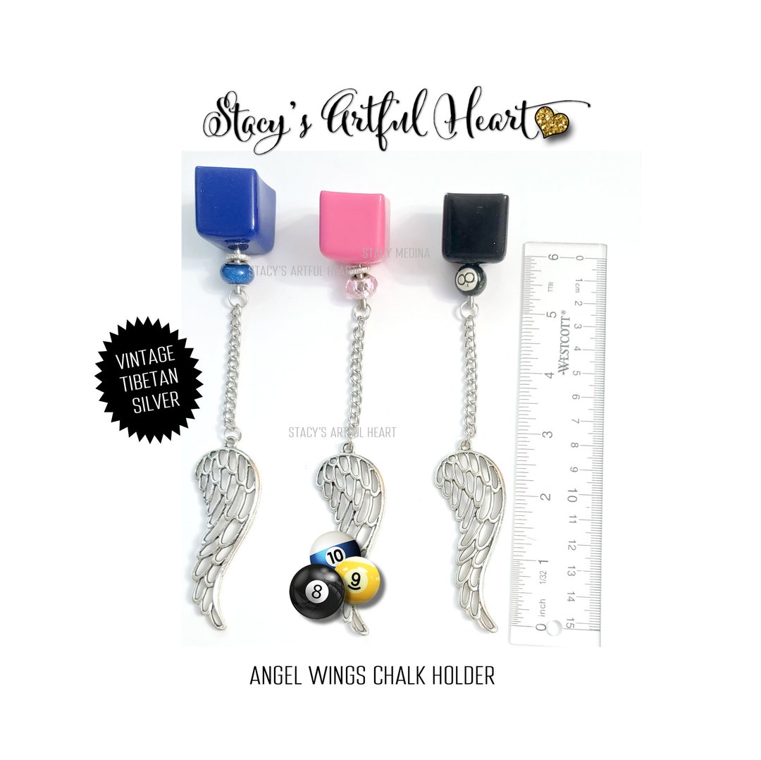 Angel Wing Pool Chalk Holder, Billiards, Cue Chalk, Pool Accessories ...