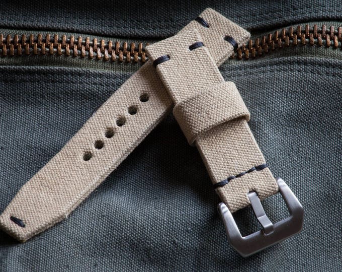 Canvas Watch Strap,distressed Double Rolled Washed Canvas Watch Strap ...