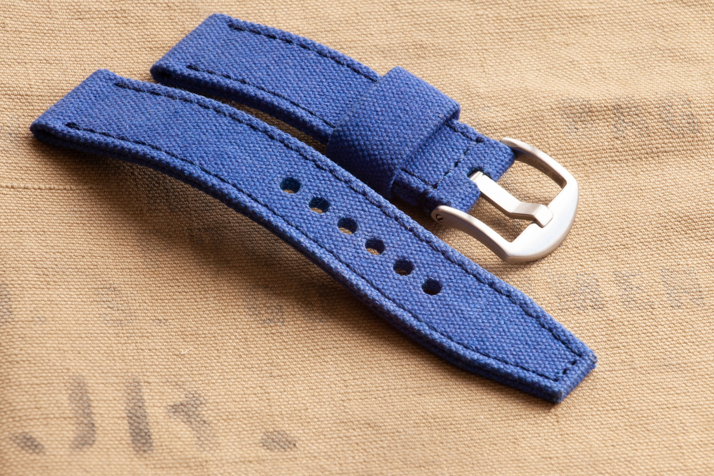 Royal Blue Watch Strap From 15oz Canvas 20mm 22mm 24mm 26mm | Etsy