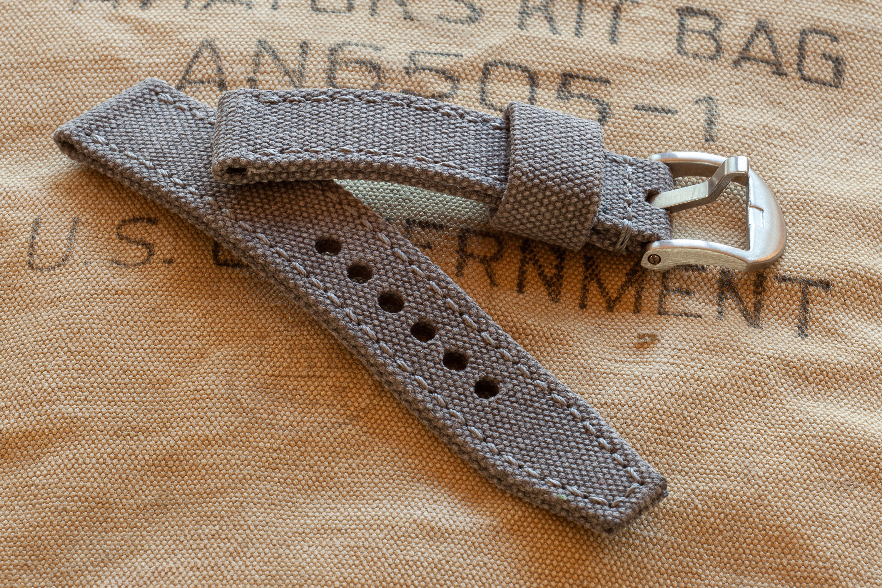 Weathered Gray moon Dust Canvas Watch Strap in - Etsy