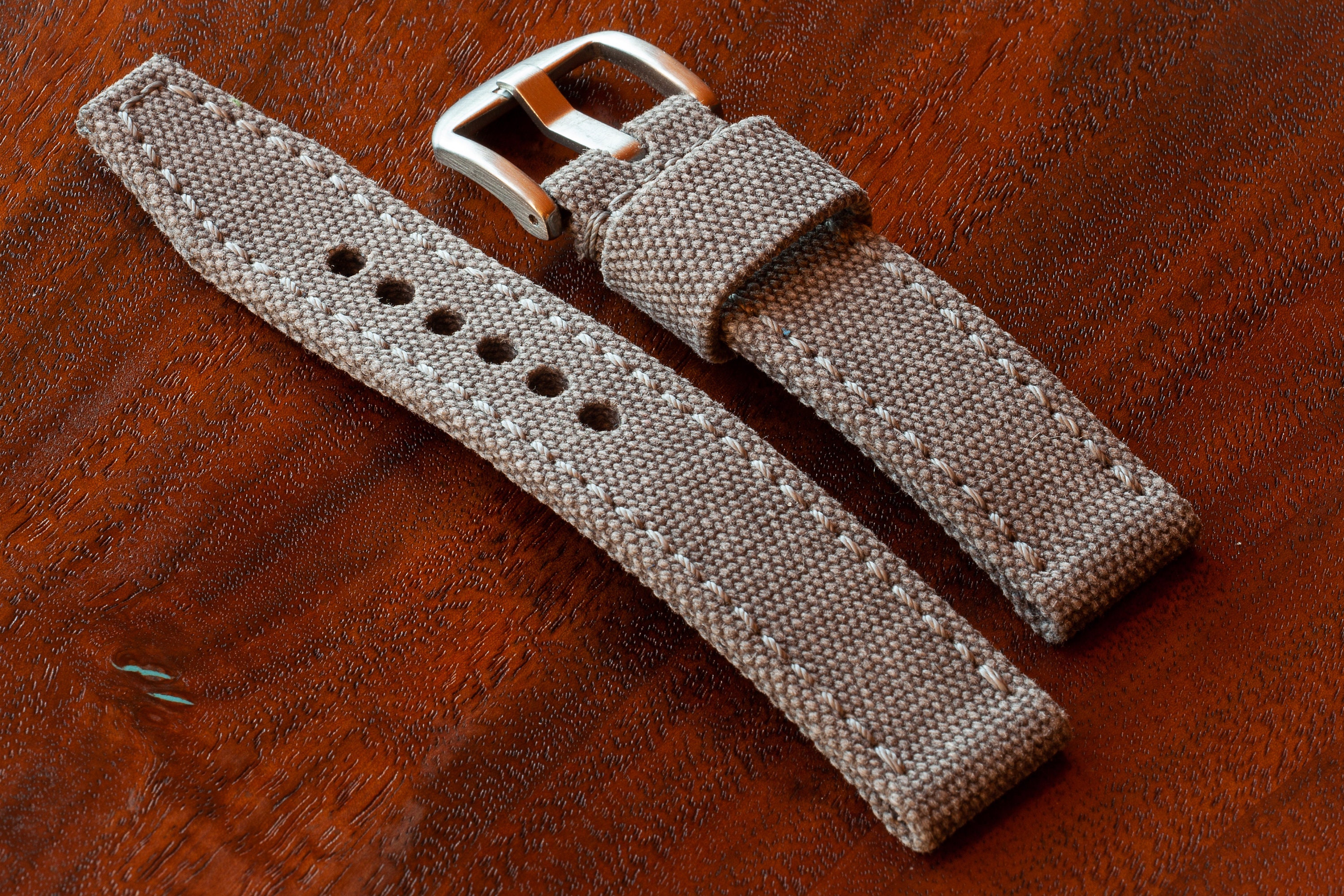 Weathered Gray moon Dust Canvas Watch Strap in - Etsy