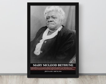 MARY MCLEOD BETHUNE Glossy Poster Picture Photo Print Banner Black ...