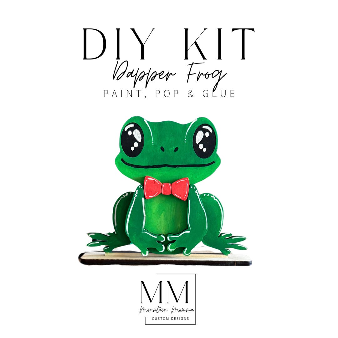DIY Frog Paint Kit: Wood Animal Craft, All Ages Activity - Etsy