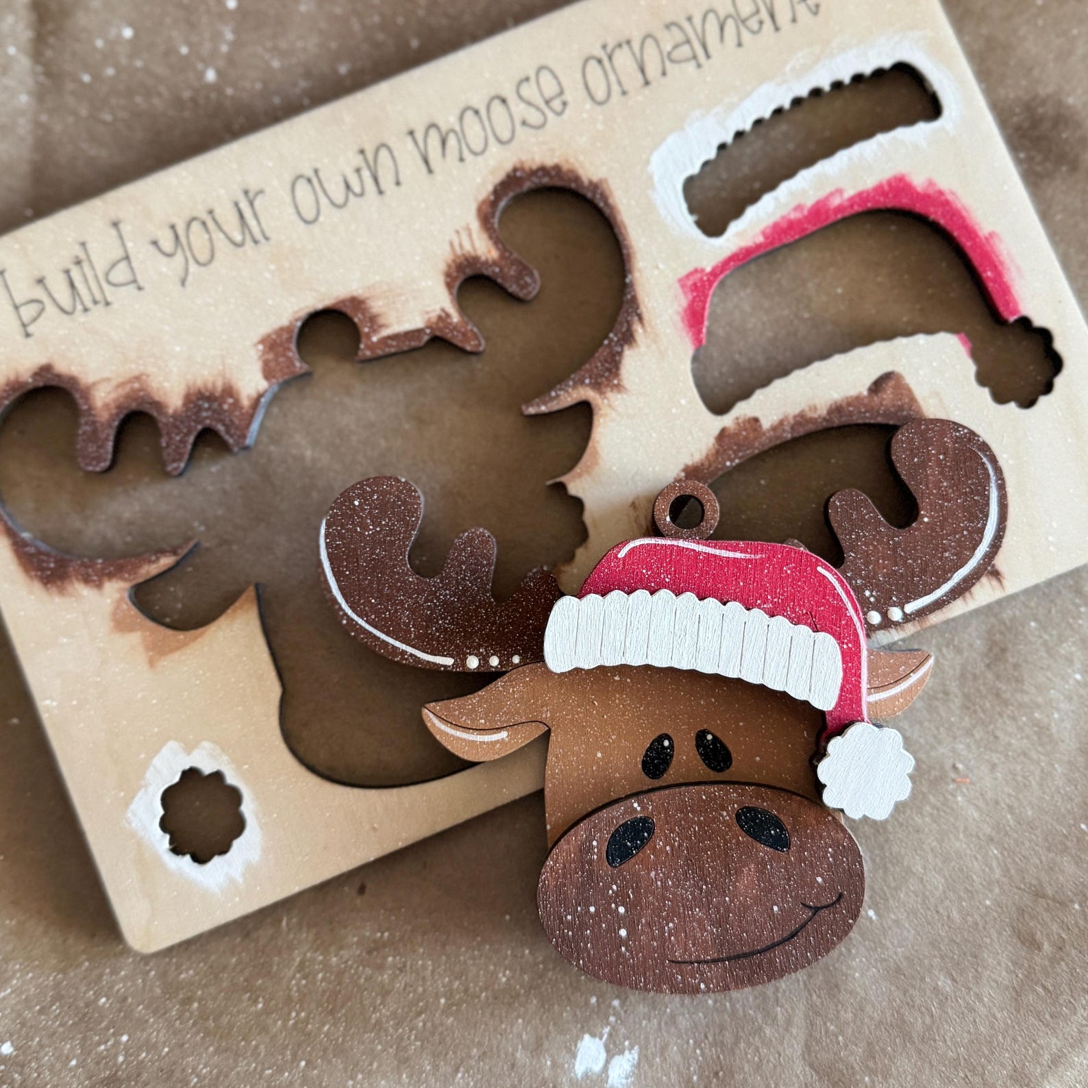 Christmas Moose Ornament DIY Kit – Paint, Pop & Glue Holiday Craft ...