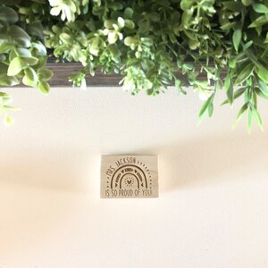Personalized Wooden Rainbow Teacher Stamp so Proud of You Grading ...