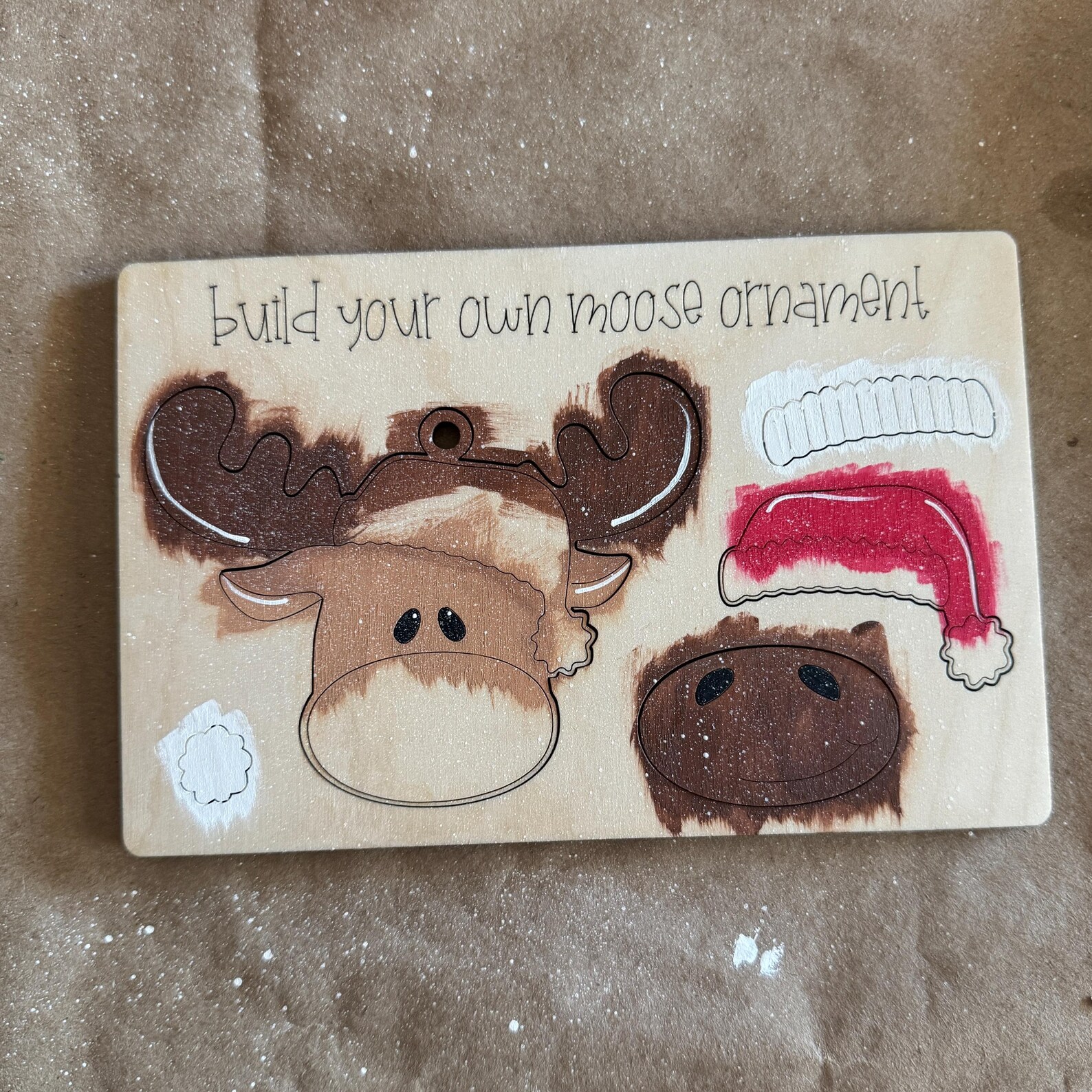 Christmas Moose Ornament DIY Kit – Paint, Pop & Glue Holiday Craft ...