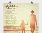 Dad poem A Little Fellow Follows Me Poster | Etsy