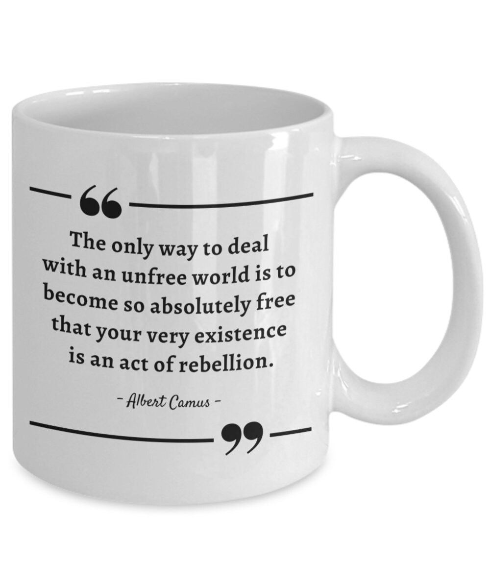 Albert Camus Mug, Albert Camus Freedom Quote, Albert Camus Coffee Mug ...