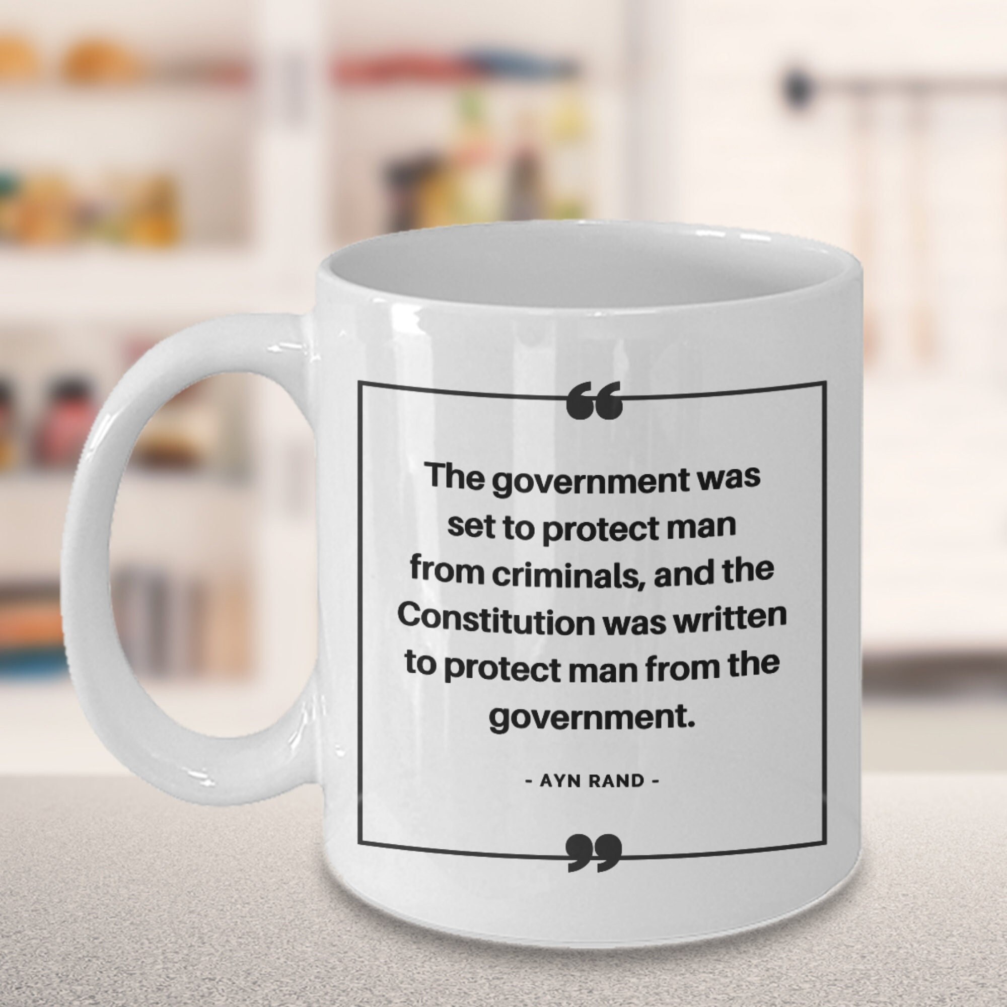 Ayn Rand Quote Mug: US Constitution, Objectivism Gift - Etsy