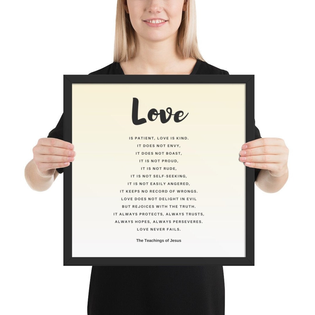 Jesus Love Poem Framed Print: Inspiring Christian Wall Art - Etsy