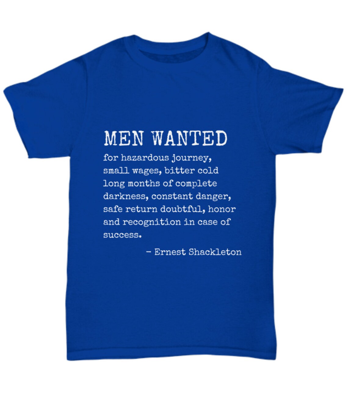 Ernest Shackleton Tshirt Men Wanted Ad, Antarctica Expedition ...