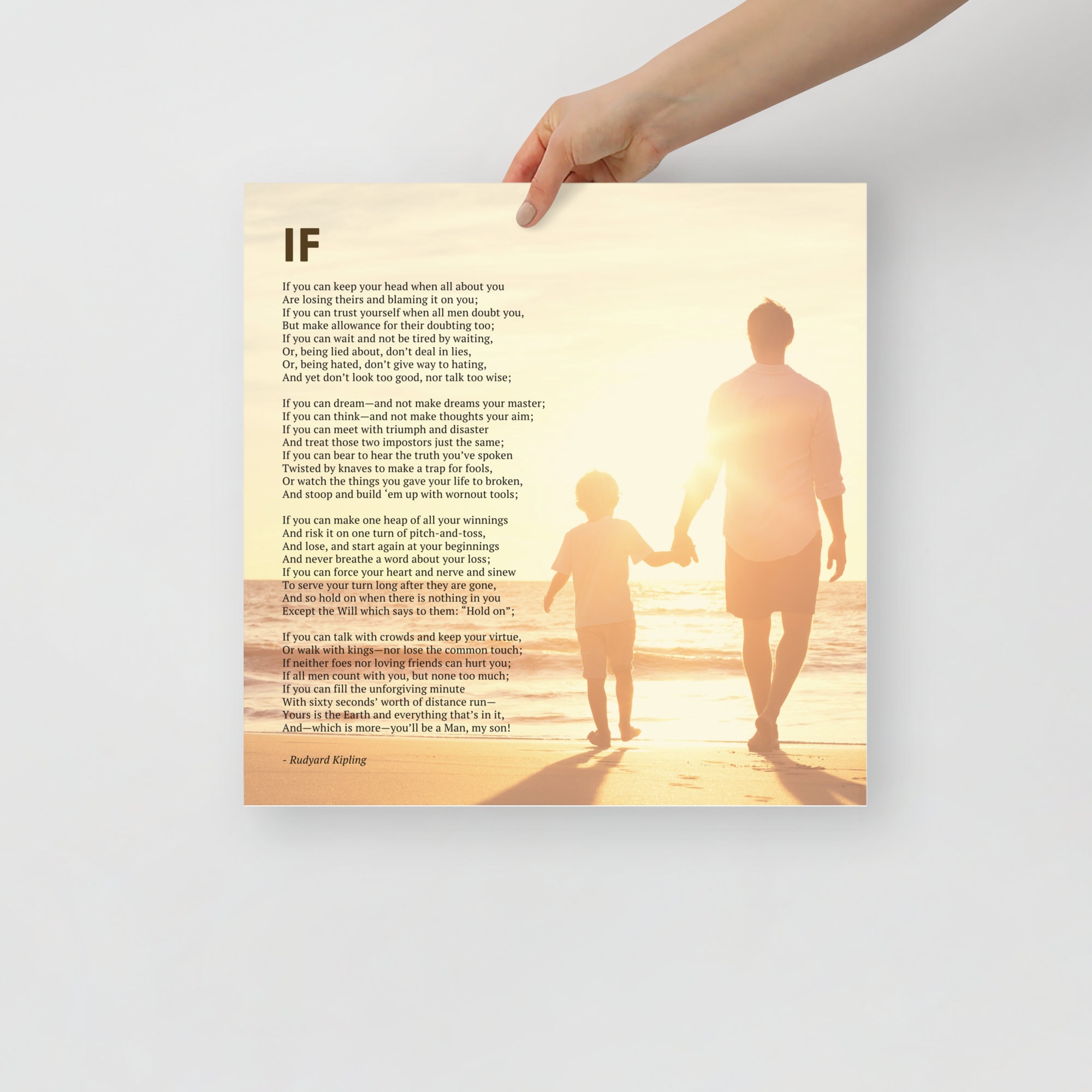 IF Poem, Rudyard Kipling Poem Poster, IF Poem Print, Gift for New Dad ...