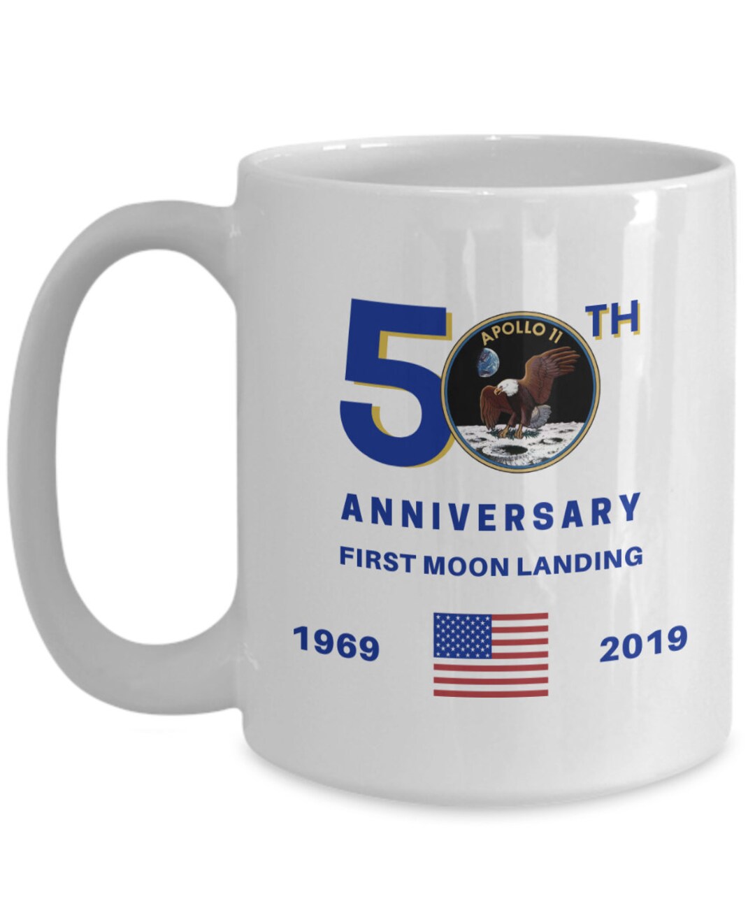 Apollo 11 50th Anniversary Mug: Moon Landing 1969 - Etsy
