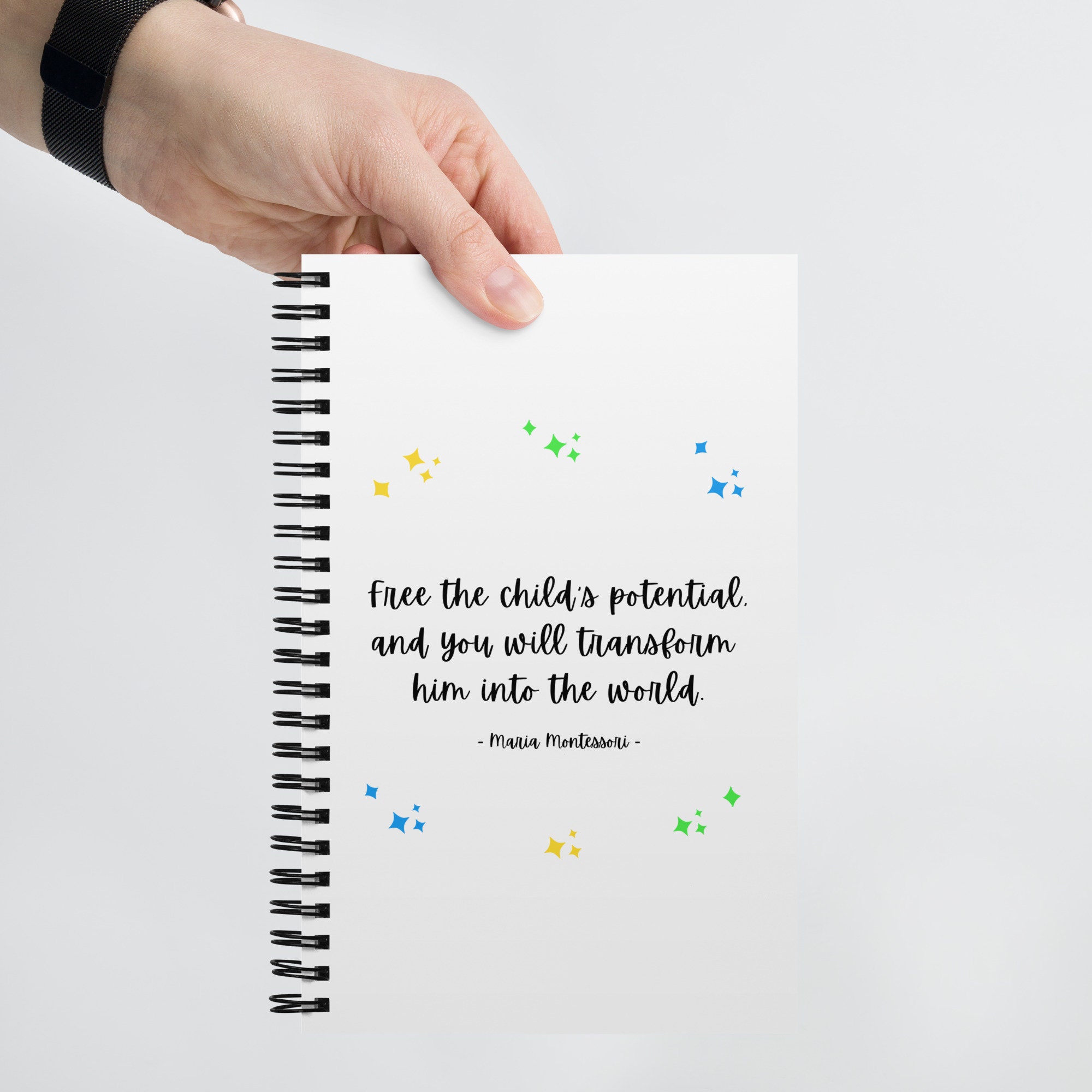 Montessori Teacher Spiral Notebook, Maria Montessori Quote, Teacher ...