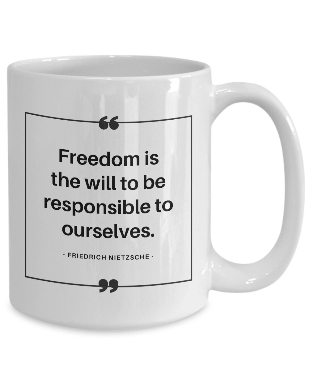 Friedrich Nietzsche Mug Quote About Freedom and Personal - Etsy