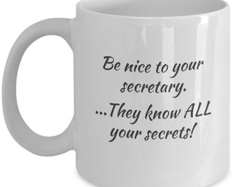 Funny Secretary Mug Work on Your Problems Gifts for - Etsy