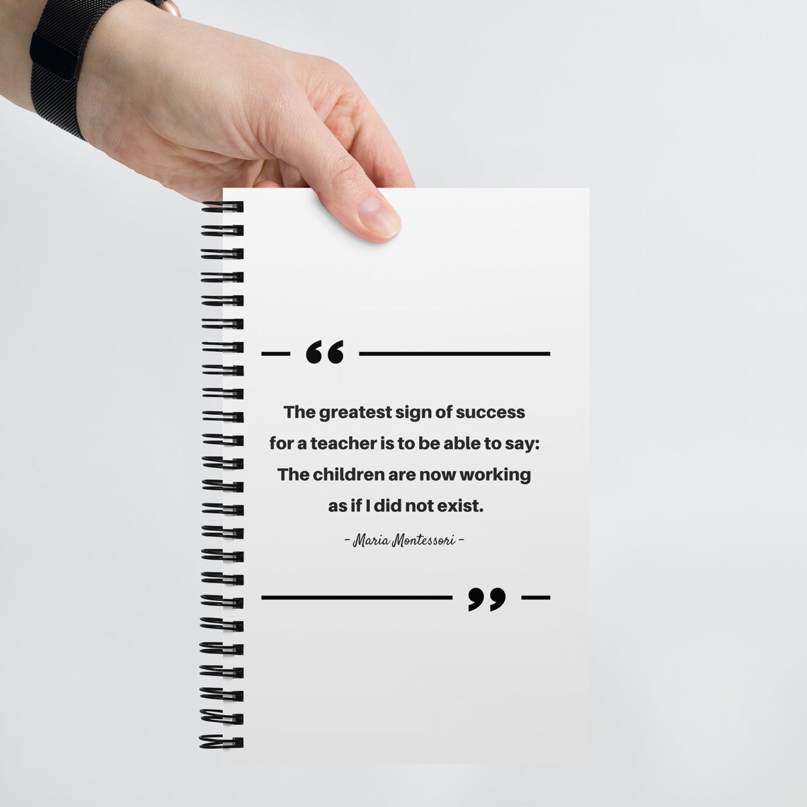 Montessori Teacher Spiral Notebook: Maria Montessori Quote - Etsy