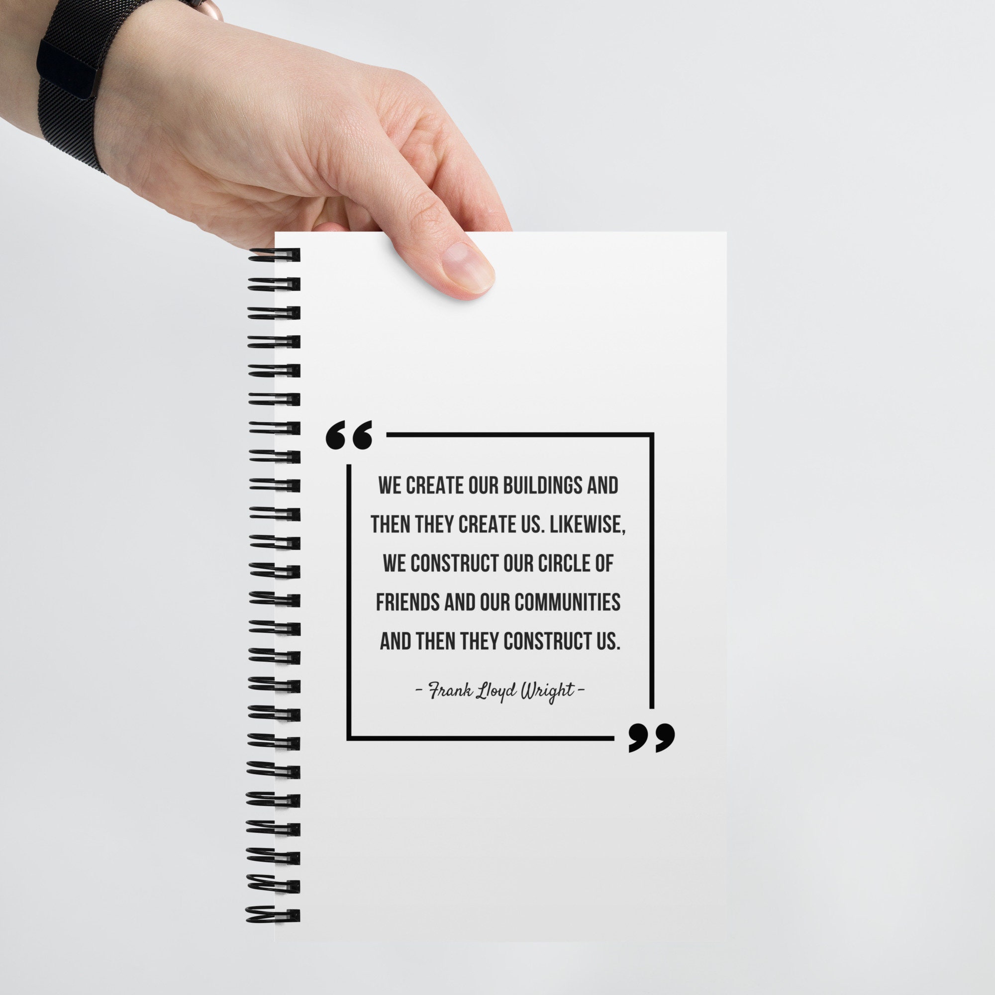 Frank Lloyd Wright Notebook: Architecture Quote, Dotted Pages - Etsy