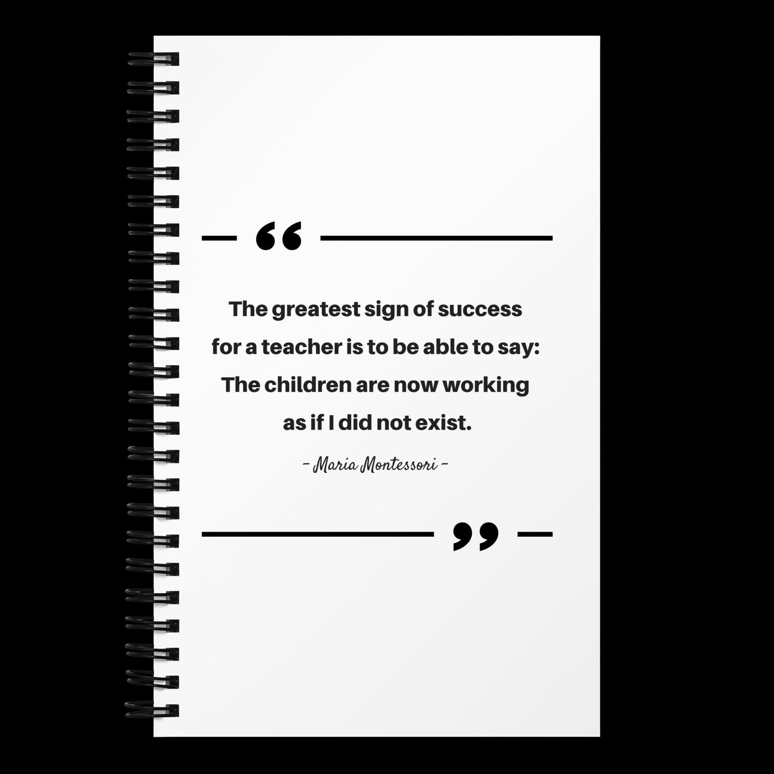 Montessori Teacher Spiral Notebook: Maria Montessori Quote - Etsy