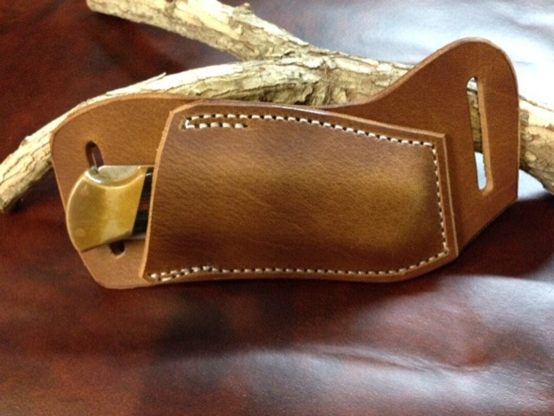 Buffalo Golden Brown Cross Draw for the Buck 110 Folder - Etsy