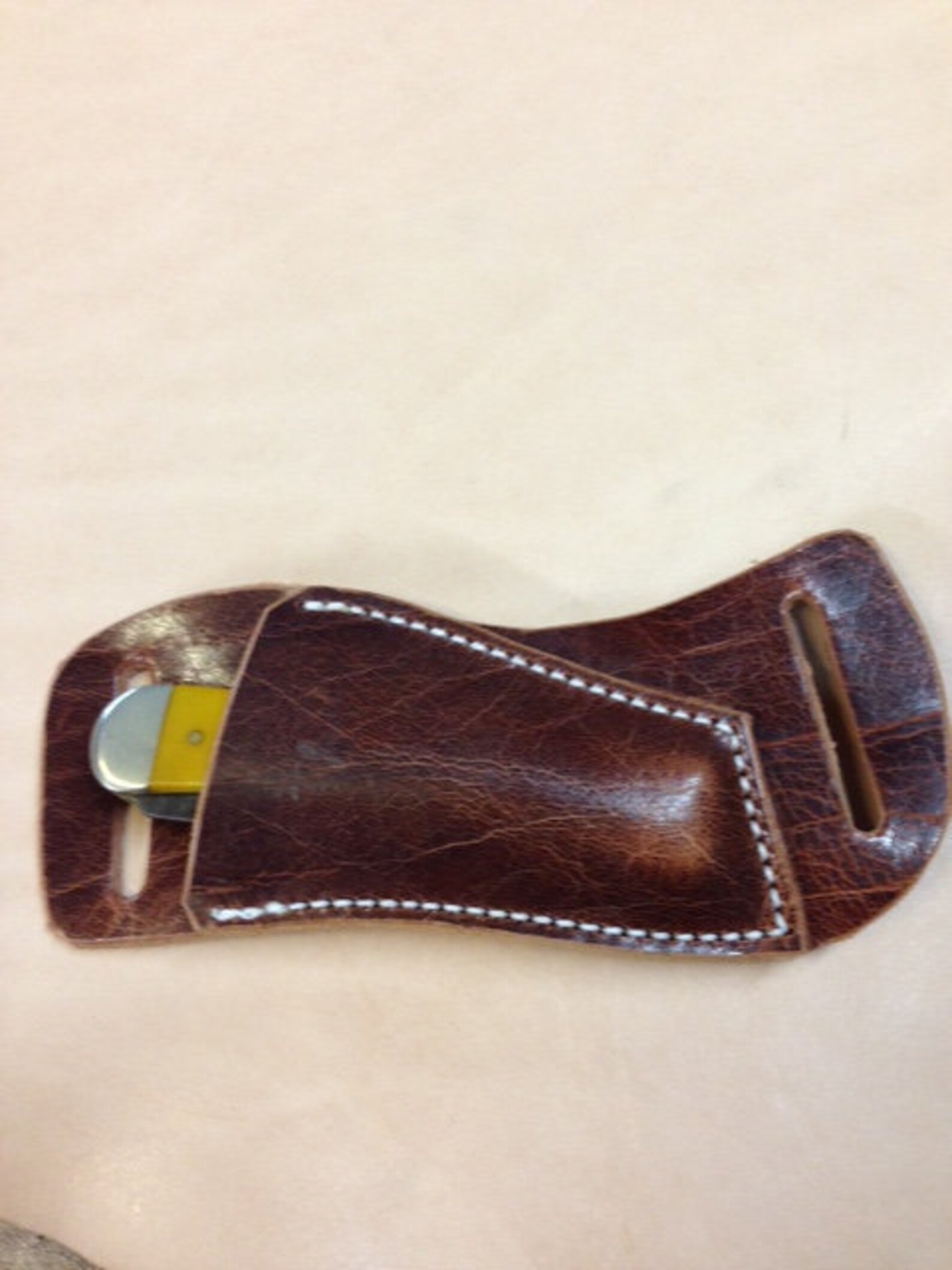 Russet Finish Cross Draw Sheath for Trapper and Stockman Style Knives ...