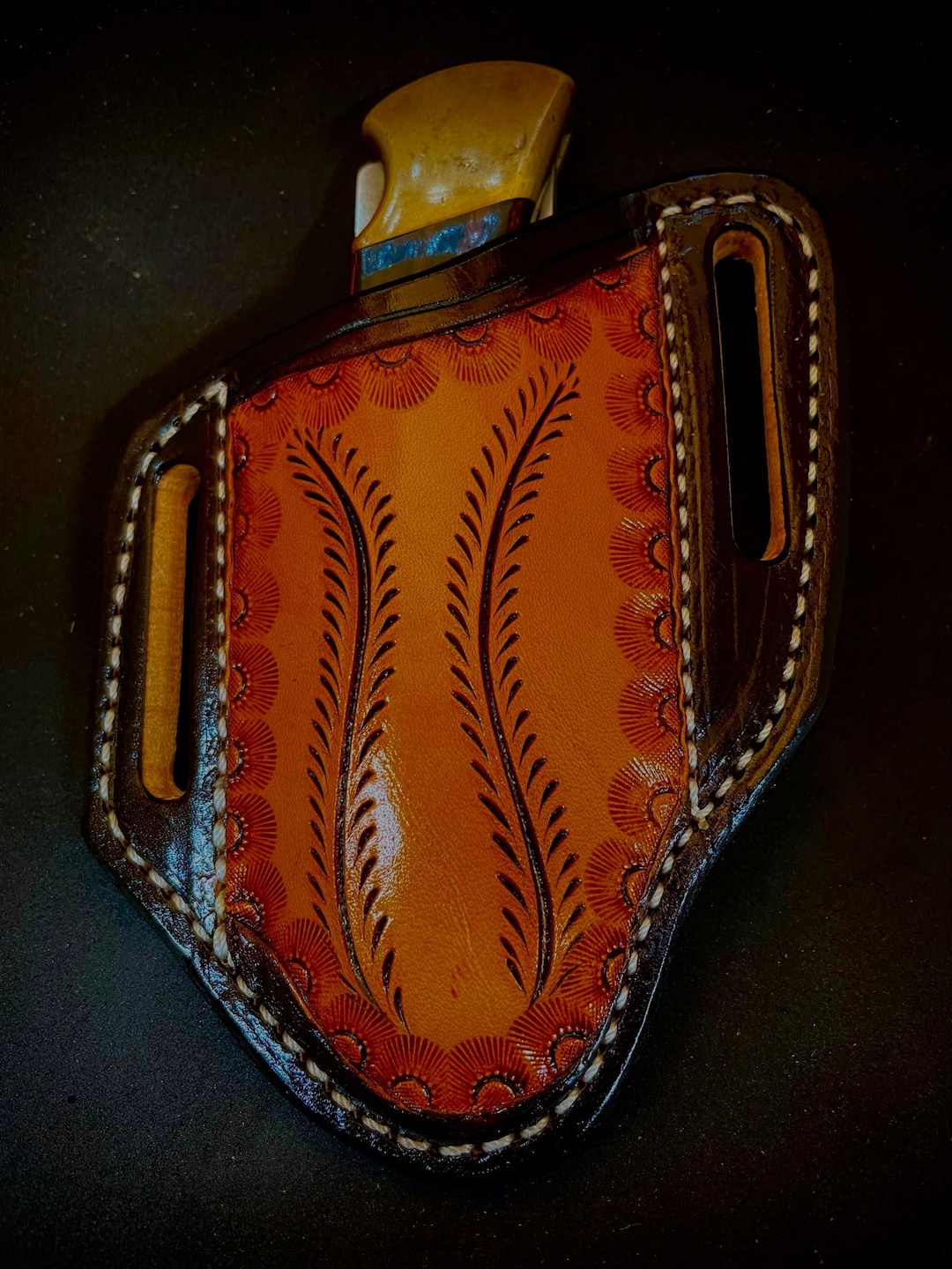 Buck 110 Tooled Quality Wheat Knife Sheath - Etsy