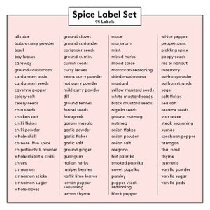 Spice Jar Label Set - Design 26 - Round - Etsy