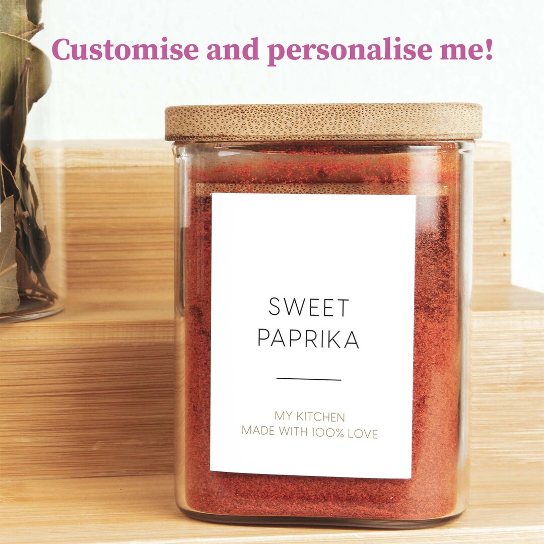 Personalised Custom Spice Labels Design 27 - Etsy